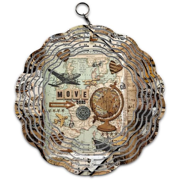 Design | Traveler Journal Map Design Wind Spinner | Poshmark